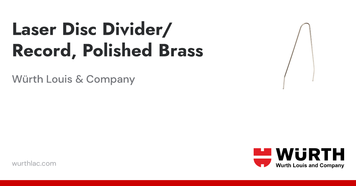 Laser Disc Divider/Record, Polished Brass | Würth Louis & Company