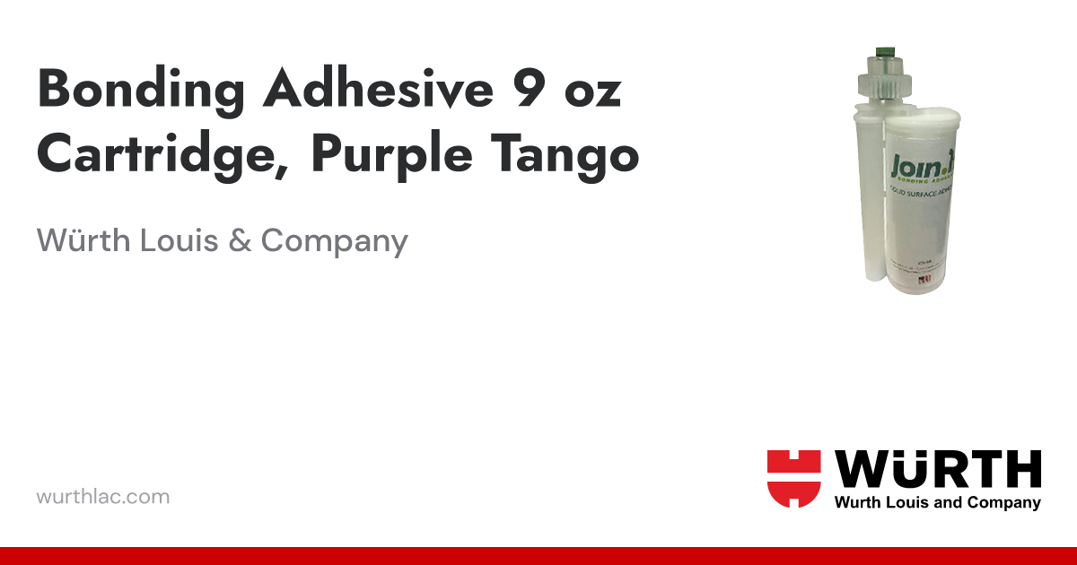Bonding Adhesive 9 oz Cartridge, Purple Tango | Würth Louis & Company