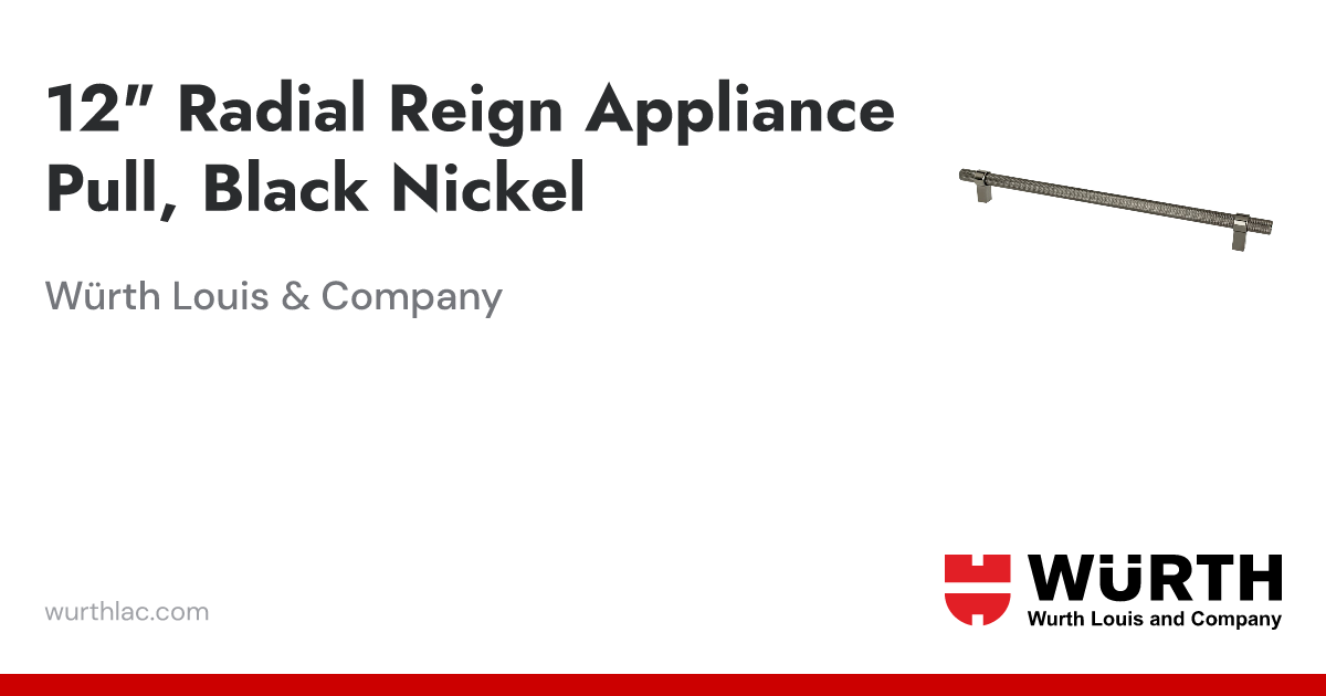12" Radial Reign Appliance Pull, Black Nickel | Würth Louis & Company