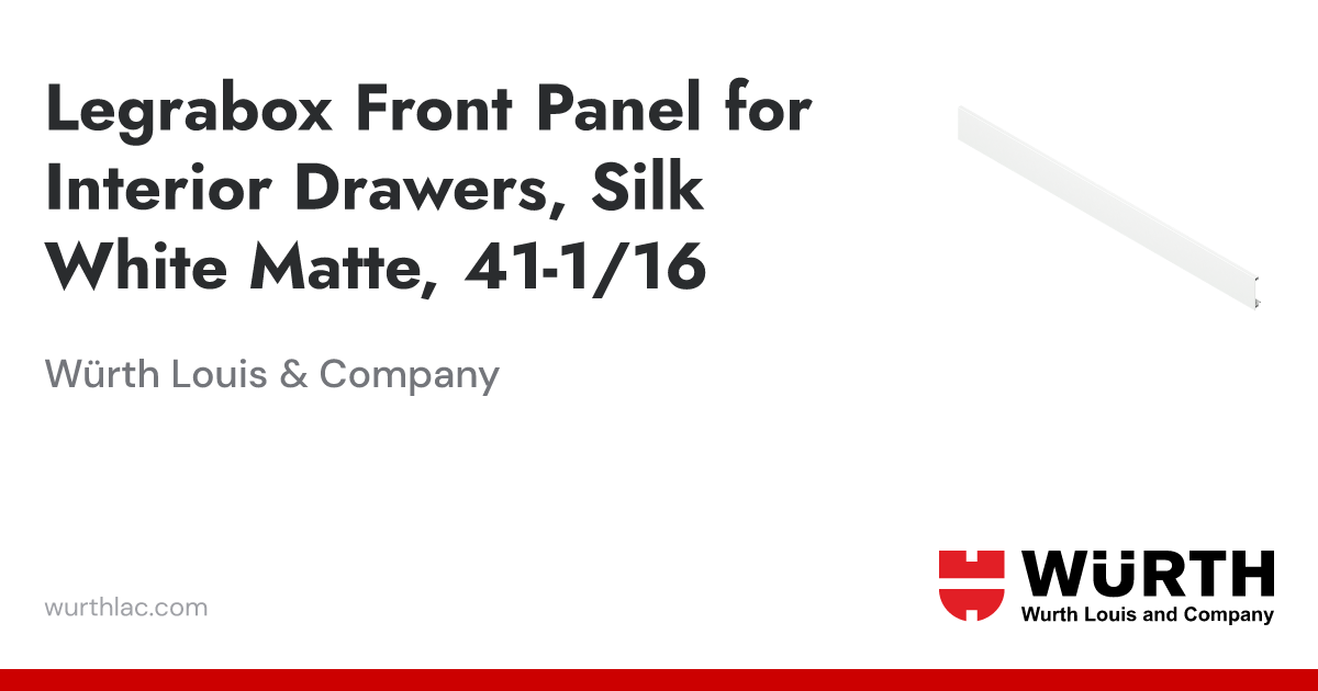 Legrabox Front Panel for Interior Drawers, Silk White Matte, 41-1/16 ...