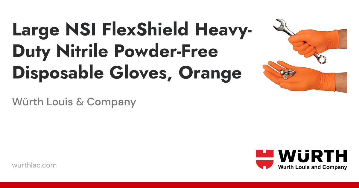 Large NSI FlexShield Heavy-Duty Nitrile Powder-Free Disposable Gloves ...