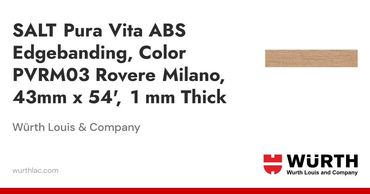 SALT Pura Vita ABS Edgebanding, Color PVRM03 Rovere Milano, 43mm x 54 ...
