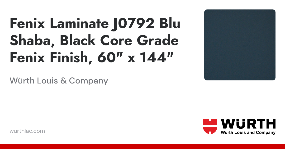 Fenix Laminate J0792 Blu Shaba, Black Core Grade Fenix Finish, 60" x ...