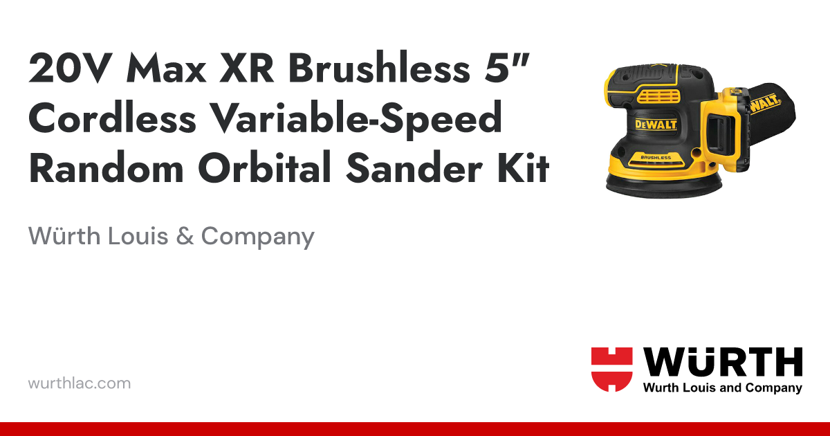 20V Max XR Brushless 5" Cordless Variable-Speed Random Orbital Sander ...