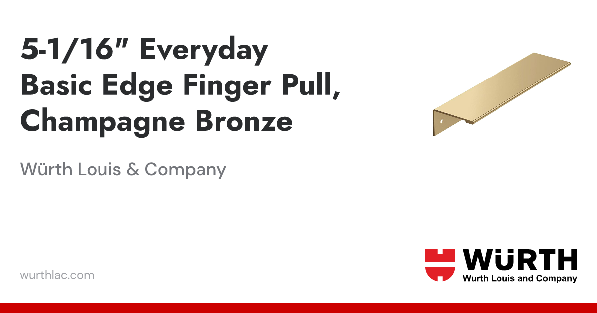 5-1/16" Everyday Basic Edge Finger Pull, Champagne Bronze | Würth Louis ...