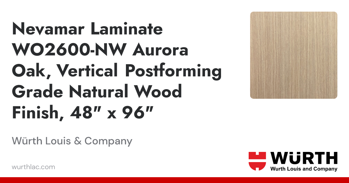 Nevamar Laminate WO2600-NW Aurora Oak, Vertical Postforming Grade ...