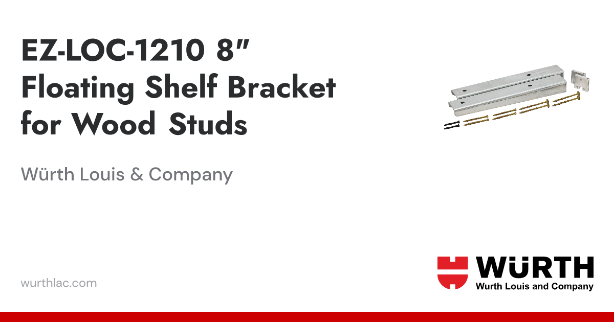 EZ-LOC-1210 8" Floating Shelf Bracket for Wood Studs | Würth Louis ...