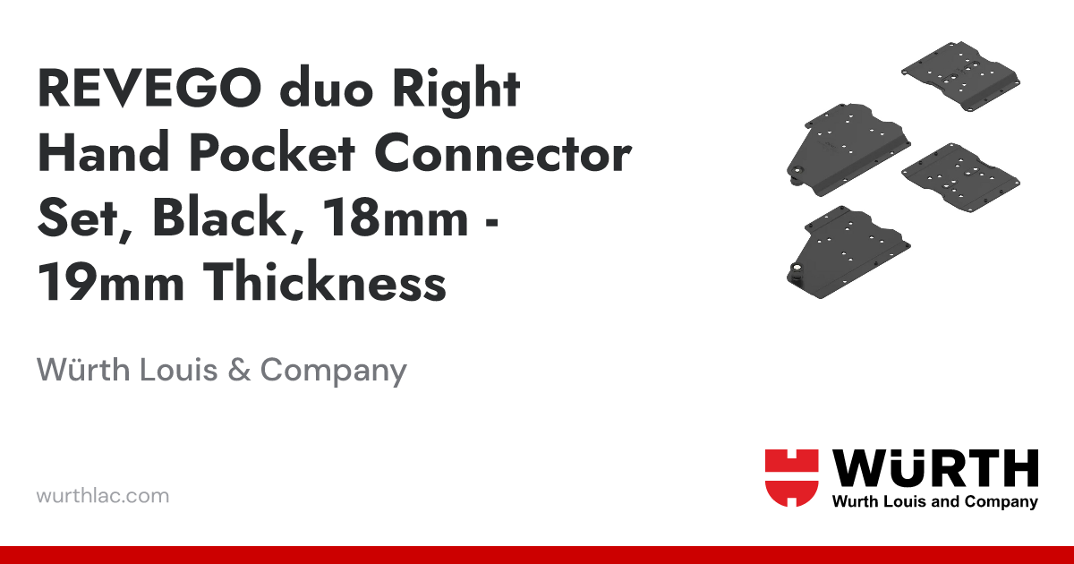REVEGO duo Right Hand Pocket Connector Set, Black, 18mm - 19mm ...