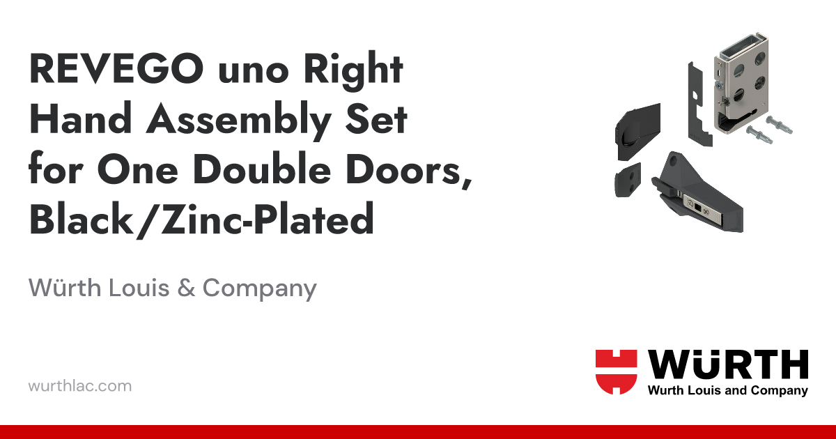 REVEGO uno Right Hand Assembly Set for One Double Doors, Black/Zinc ...