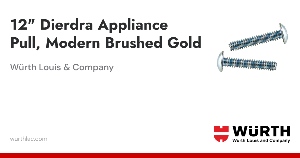 12" Dierdra Appliance Pull, Modern Brushed Gold | Würth Louis & Company