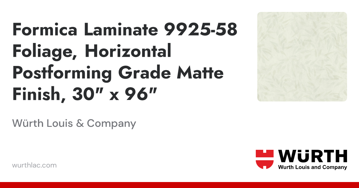Formica Laminate 9925-58 Foliage, Horizontal Postforming Grade Matte ...