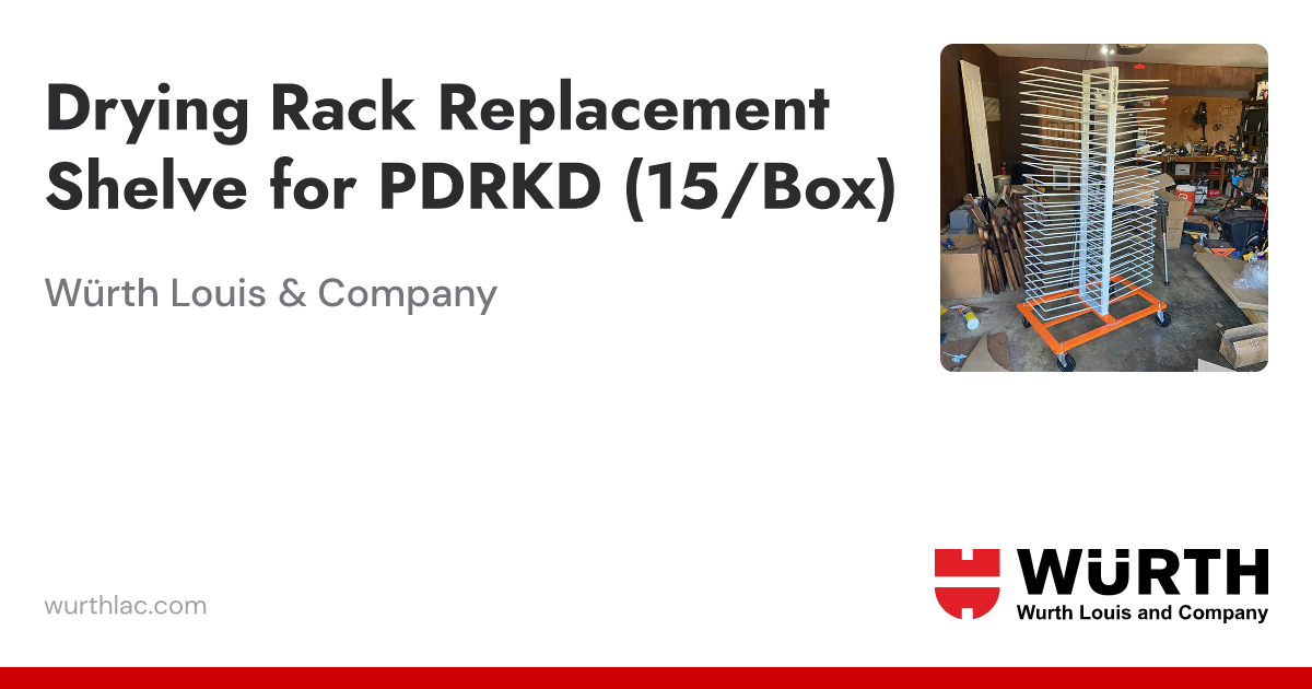 Drying Rack Replacement Shelve for PDRKD (15/Box) | Würth Louis & Company
