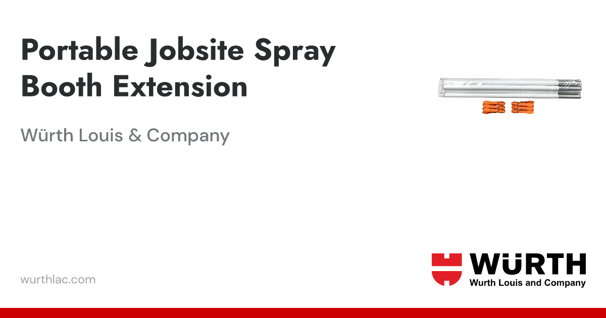 Portable Jobsite Spray Booth Extension | Würth Louis & Company