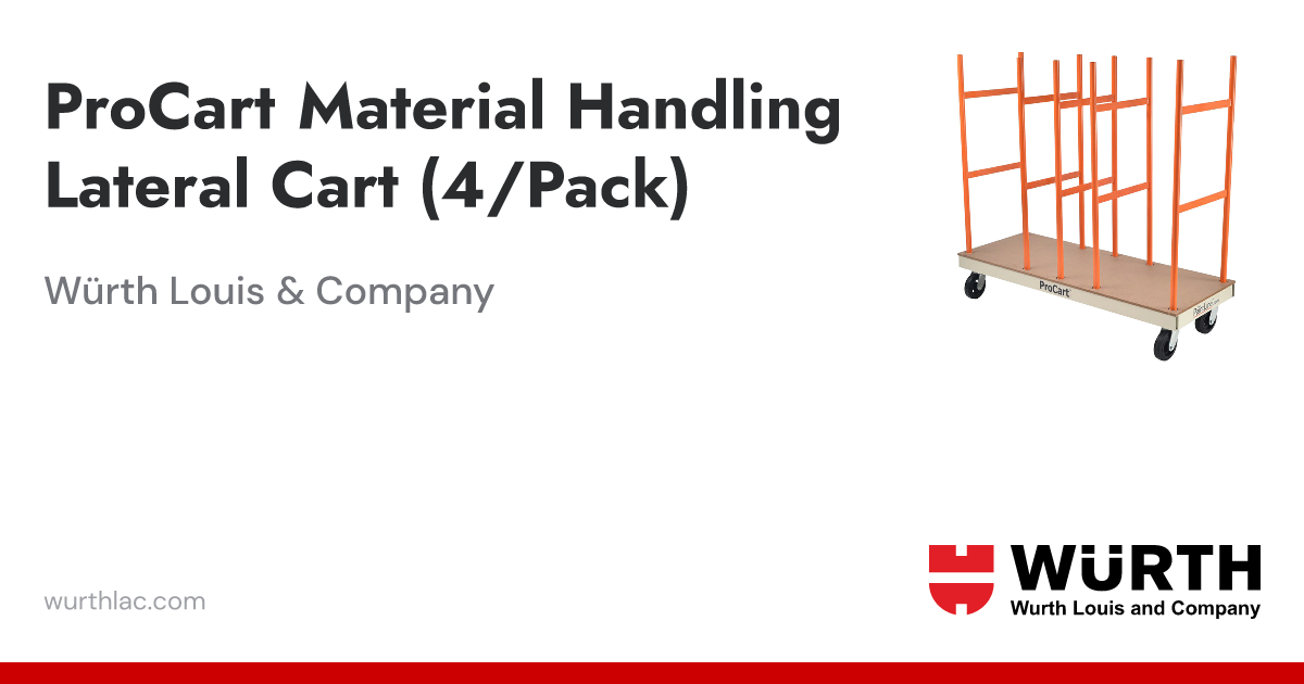 ProCart Material Handling Lateral Cart (4/Pack) | Würth Louis & Company