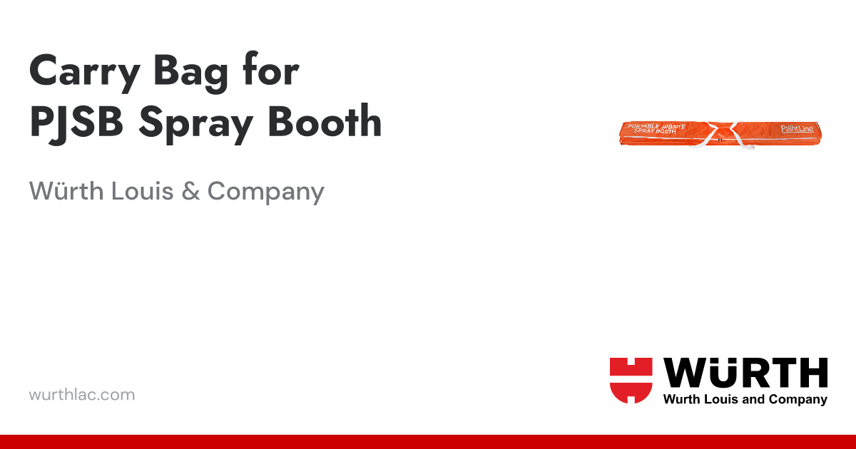 Carry Bag for PJSB Spray Booth | Würth Louis & Company