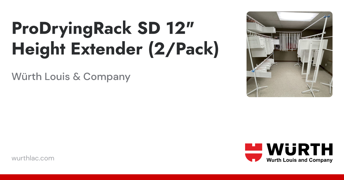 ProDryingRack SD 12" Height Extender (2/Pack) | Würth Louis & Company