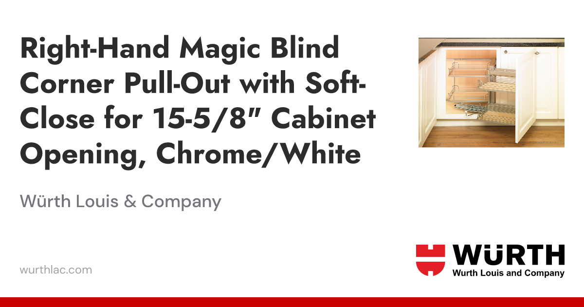Right-Hand Magic Blind Corner Pull-Out with Soft-Close for 15-5/8 ...