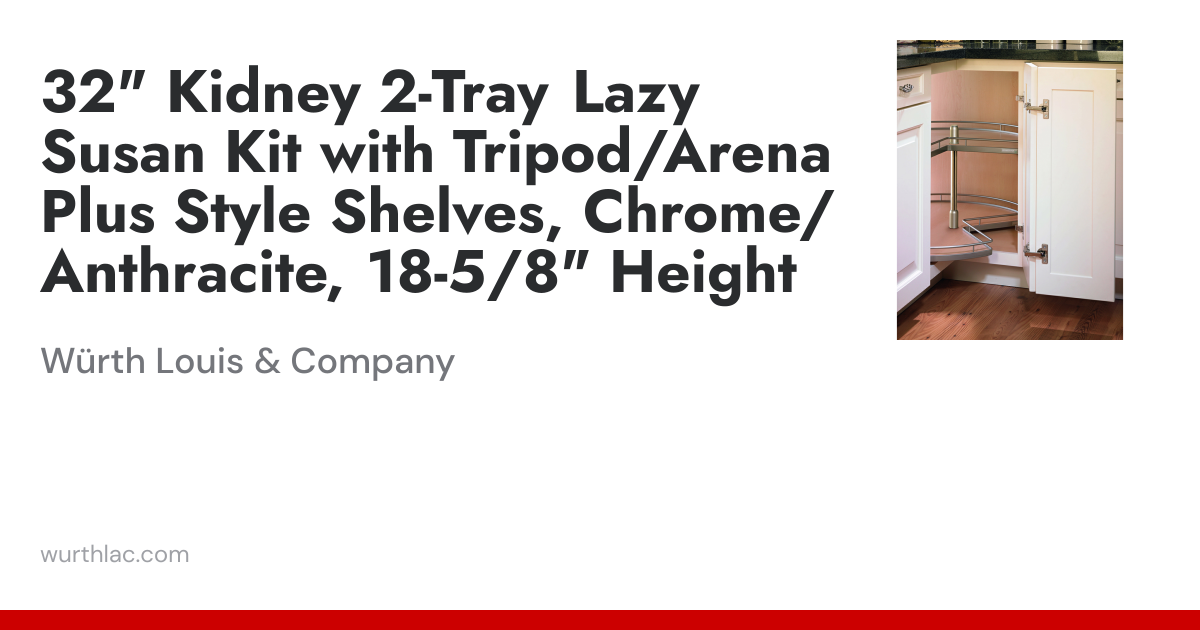 32" Kidney 2-Tray Lazy Susan Kit with Tripod/Arena Plus Style Shelves ...