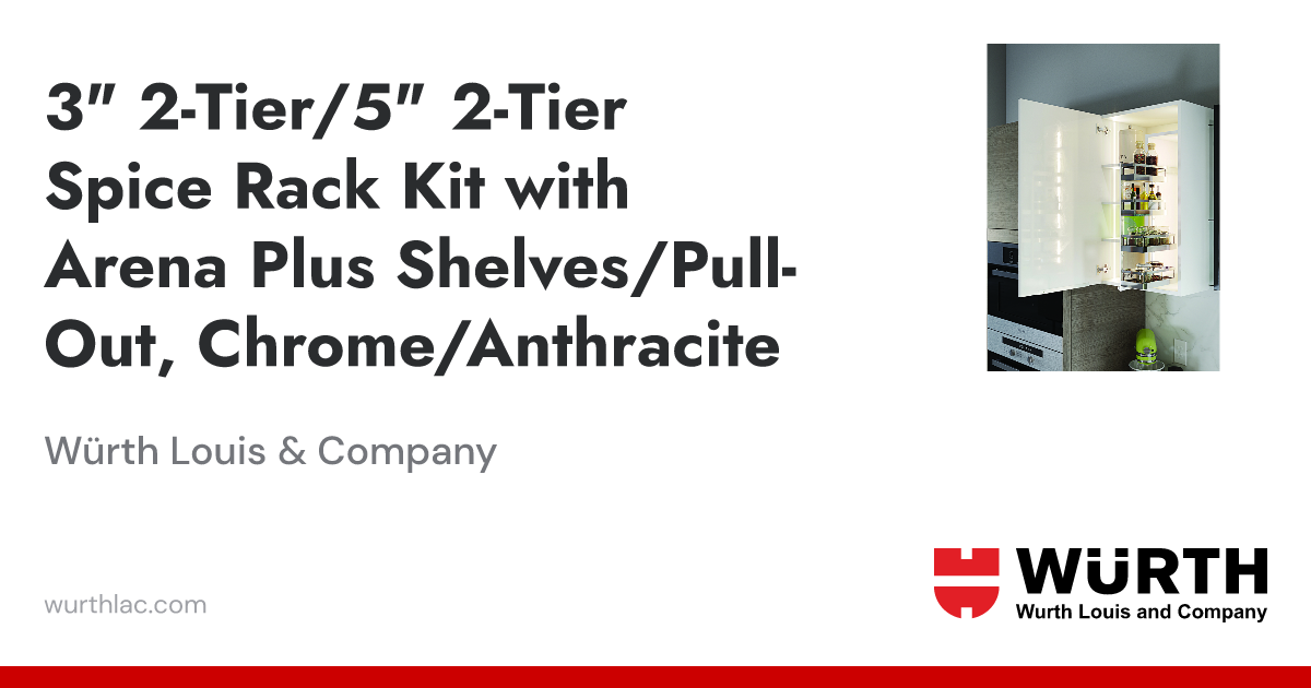 3" 2-Tier/5" 2-Tier Spice Rack Kit with Arena Plus Shelves/Pull-Out ...