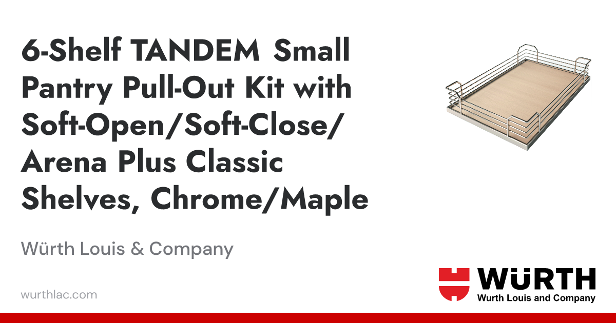 6-Shelf TANDEM Small Pantry Pull-Out Kit with Soft-Open/Soft-Close ...