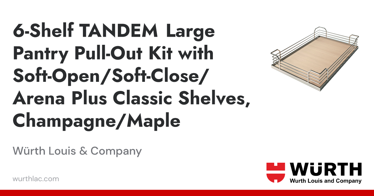 6-Shelf TANDEM Large Pantry Pull-Out Kit with Soft-Open/Soft-Close ...