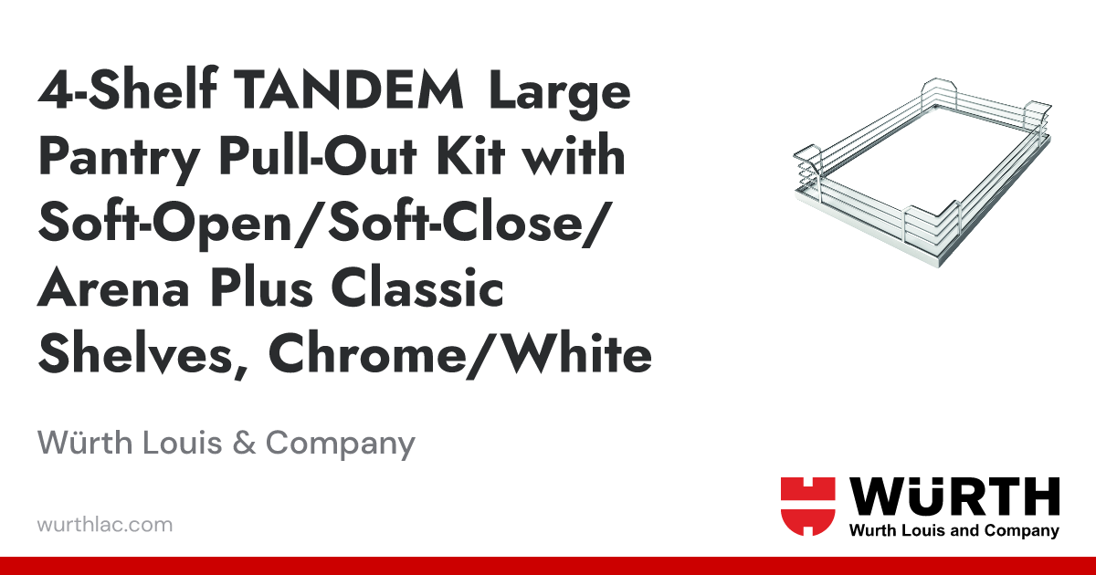 4-Shelf TANDEM Large Pantry Pull-Out Kit with Soft-Open/Soft-Close ...
