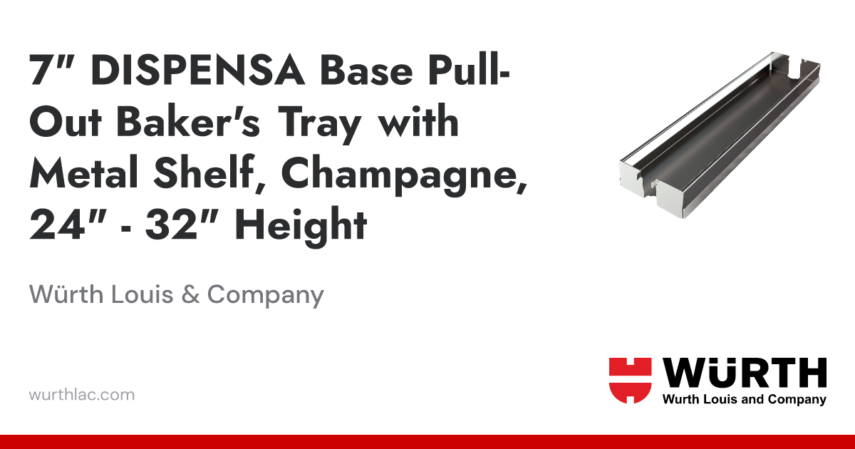 7" DISPENSA Base Pull-Out Baker's Tray with Metal Shelf, Champagne, 24 ...