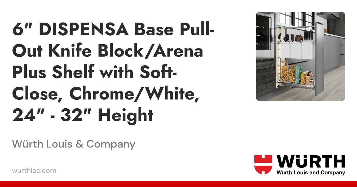 6" DISPENSA Base Pull-Out Knife Block/Arena Plus Shelf with Soft-Close ...