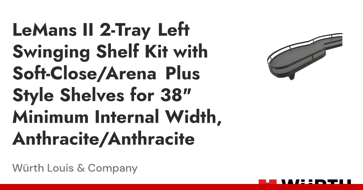 LeMans II 2-Tray Left Swinging Shelf Kit with Soft-Close/Arena Plus ...