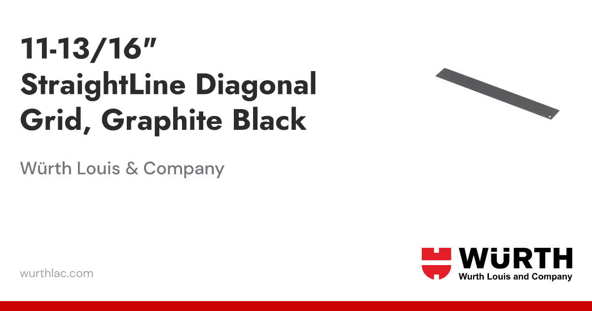 11-13/16" StraightLine Diagonal Grid, Graphite Black | Würth Louis ...