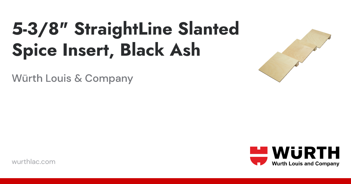 5-3/8" StraightLine Slanted Spice Insert, Black Ash | Würth Louis & Company