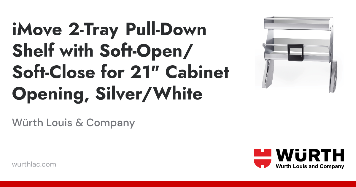 iMove 2-Tray Pull-Down Shelf with Soft-Open/Soft-Close for 21" Cabinet ...