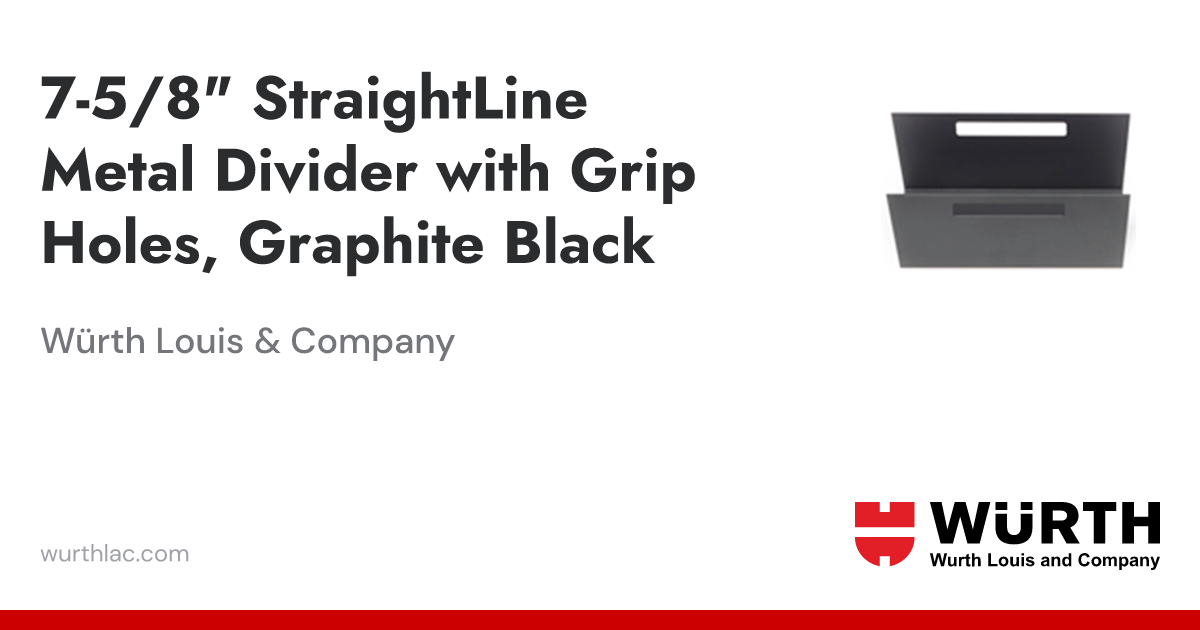 7-5/8" StraightLine Metal Divider with Grip Holes, Graphite Black ...