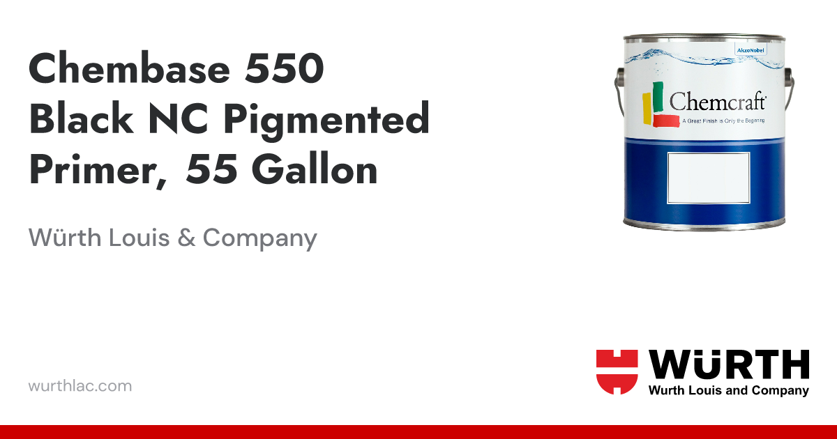 Chembase 550 Black NC Pigmented Primer, 55 Gallon | Würth Louis & Company