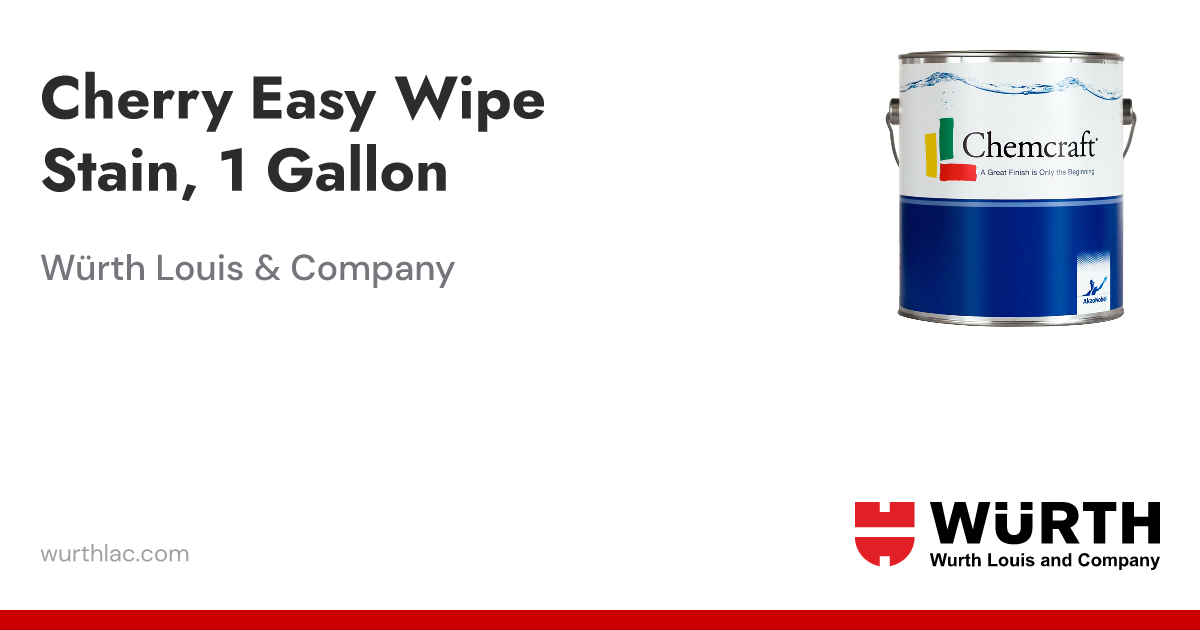 Cherry Easy Wipe Stain, 1 Gallon | Würth Louis & Company
