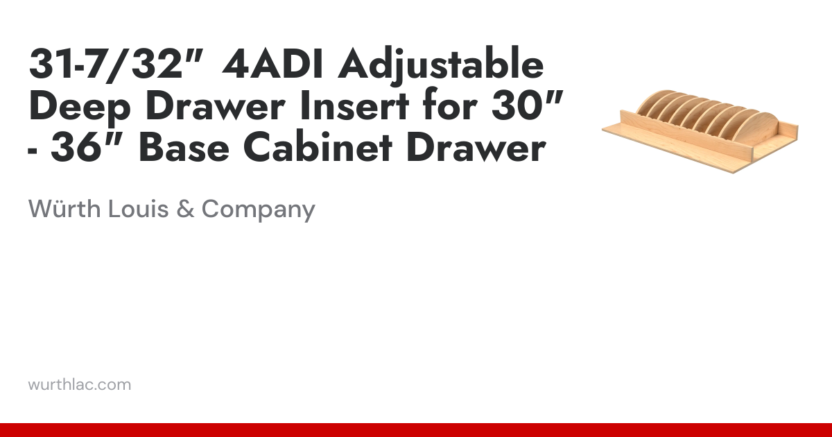 31-7/32" 4ADI Adjustable Deep Drawer Insert for 30" - 36" Base Cabinet ...