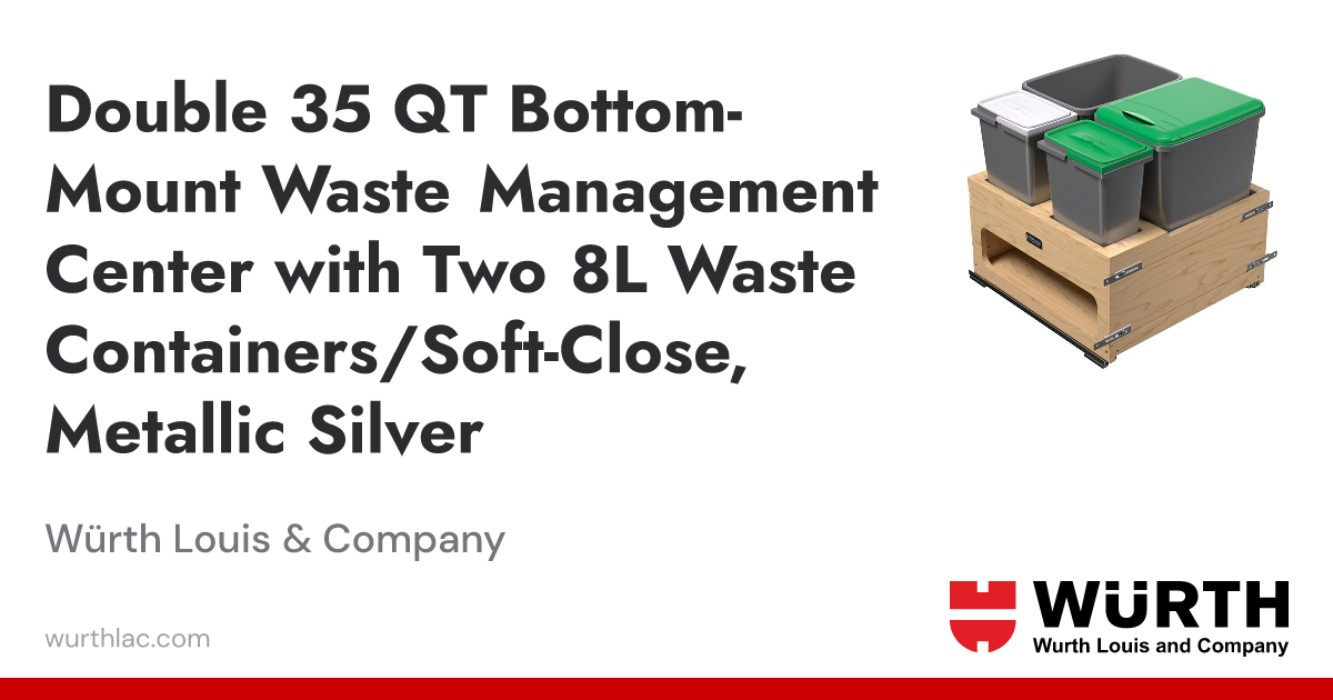 Double 35 QT Bottom-Mount Waste Management Center with Two 8L Waste ...