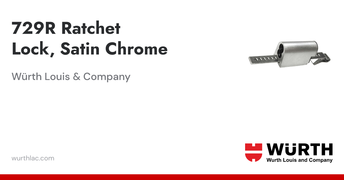729R Ratchet Lock, Satin Chrome | Würth Louis & Company