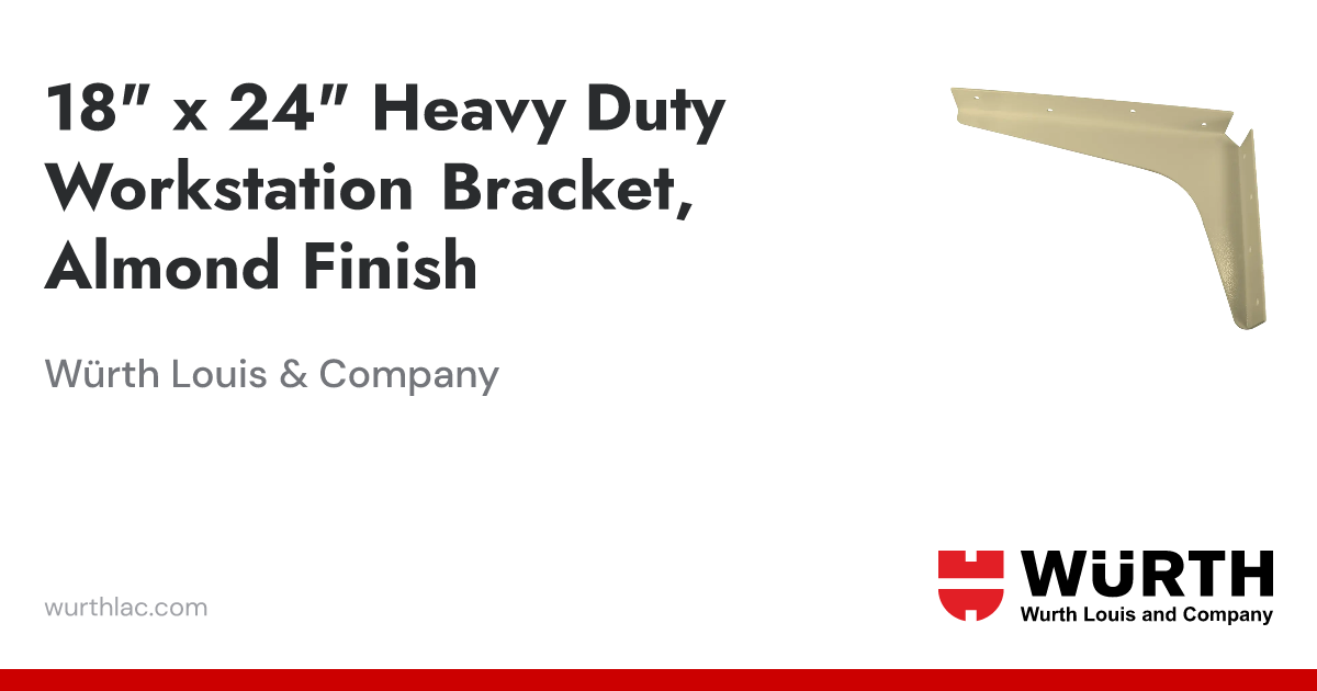 18" x 24" Heavy Duty Workstation Bracket, Almond Finish | Würth Louis ...