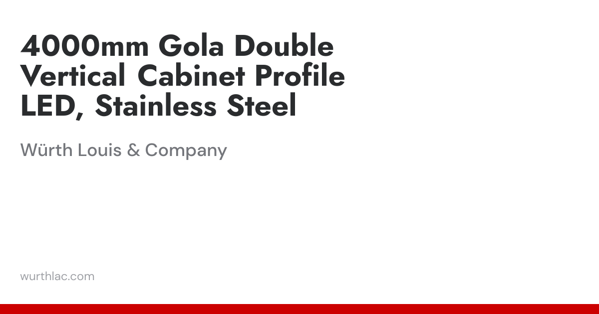 4000mm Gola Double Vertical Cabinet Profile LED, Stainless Steel ...