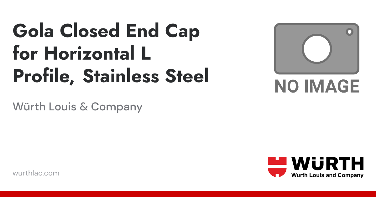 Gola Closed End Cap for Horizontal L Profile, Stainless Steel | Würth ...