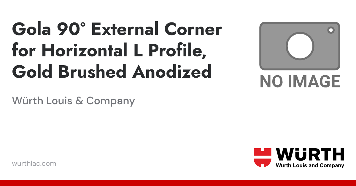Gola 90° External Corner for Horizontal L Profile, Gold Brushed ...
