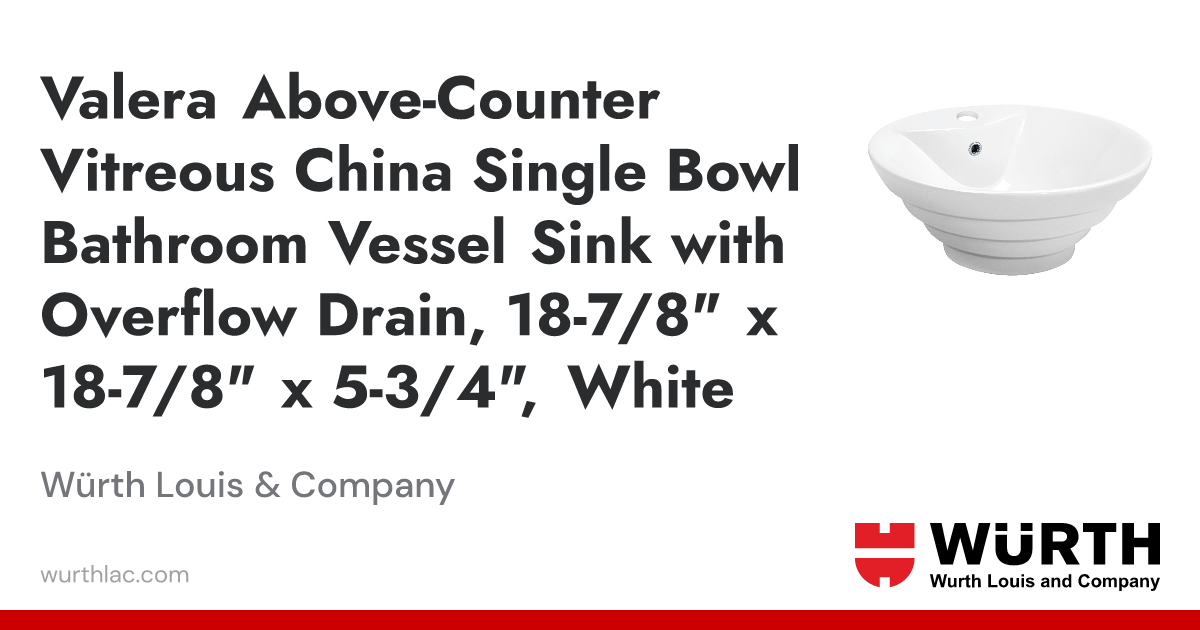 Valera Above-Counter Vitreous China Single Bowl Bathroom Vessel Sink ...