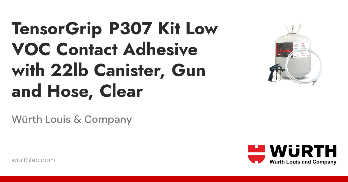 TensorGrip P307 Kit Low VOC Contact Adhesive with 22lb Canister, Gun ...