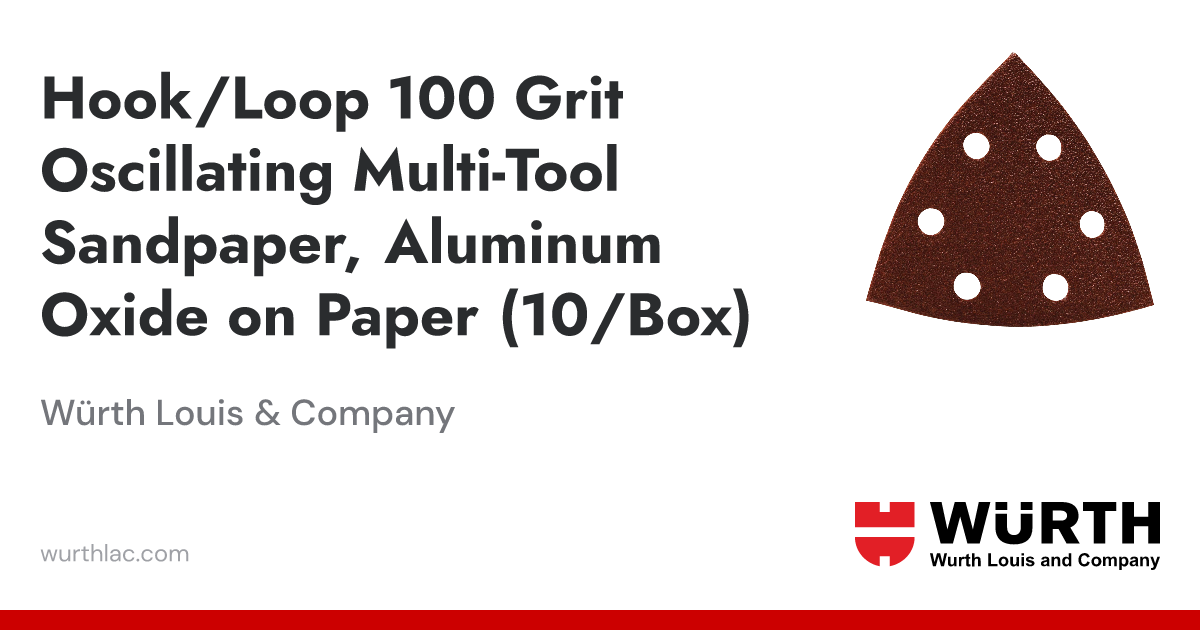 Hook/Loop 100 Grit Oscillating Multi-Tool Sandpaper, Aluminum Oxide on ...