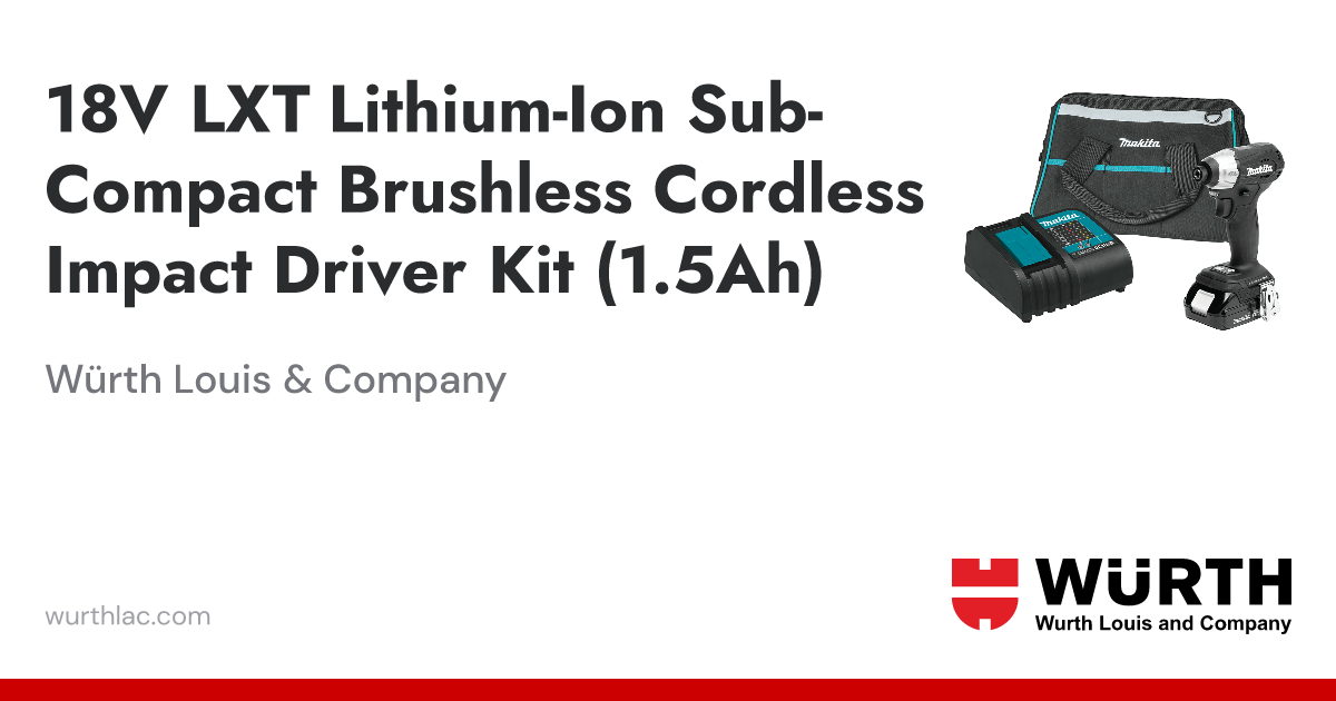 18V LXT Lithium-Ion Sub-Compact Brushless Cordless Impact Driver Kit (1 ...