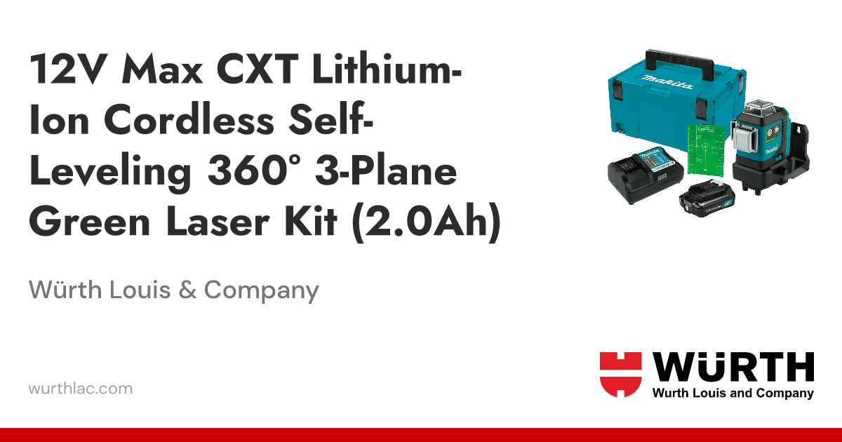 12V Max CXT Lithium-Ion Cordless Self-Leveling 360° 3-Plane Green Laser ...