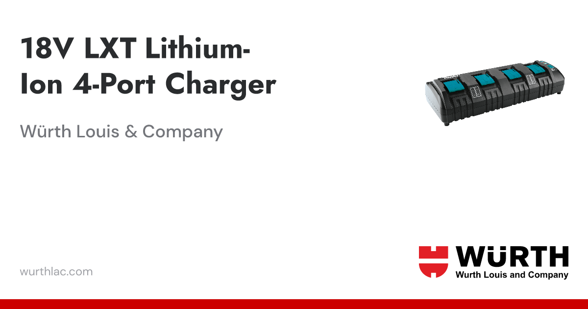 18V LXT Lithium-Ion 4-Port Charger | Würth Louis & Company