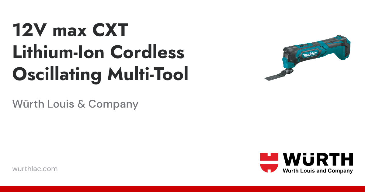 12V max CXT Lithium-Ion Cordless Oscillating Multi-Tool | Würth Louis ...
