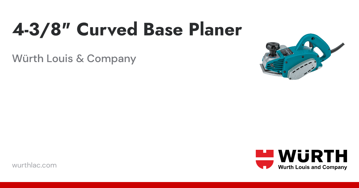 4-3/8" Curved Base Planer | Würth Louis & Company